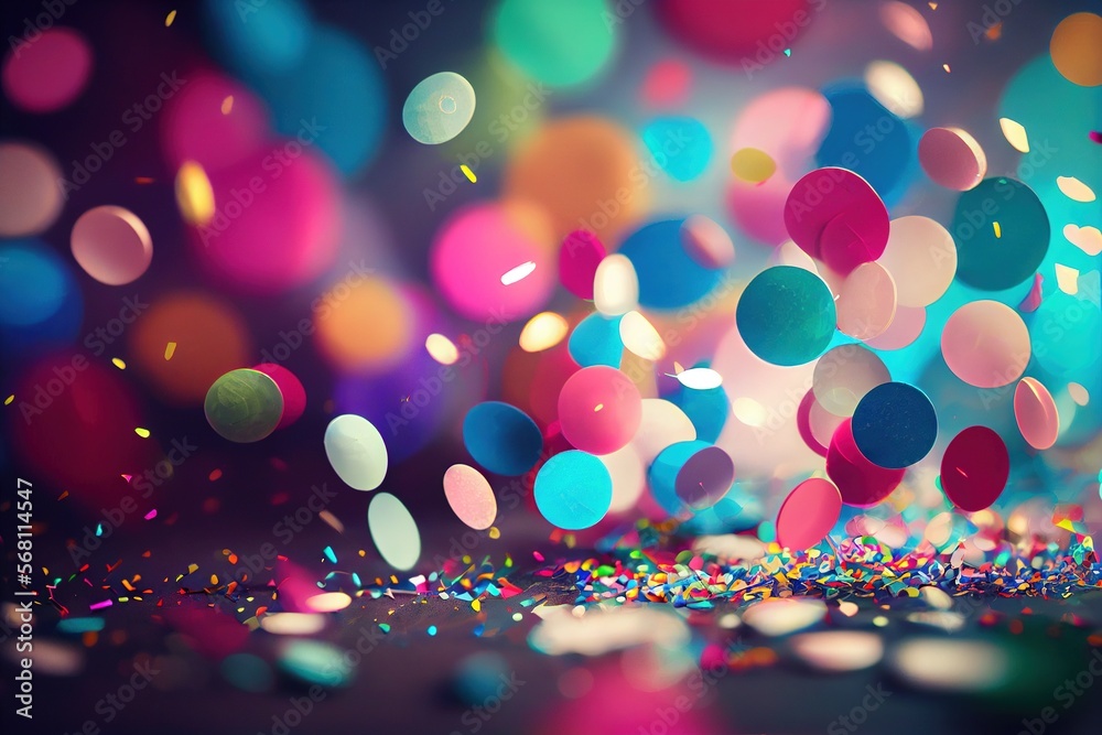 Celebration of Color, Colorful Confetti and Bokeh on a Carnival ...