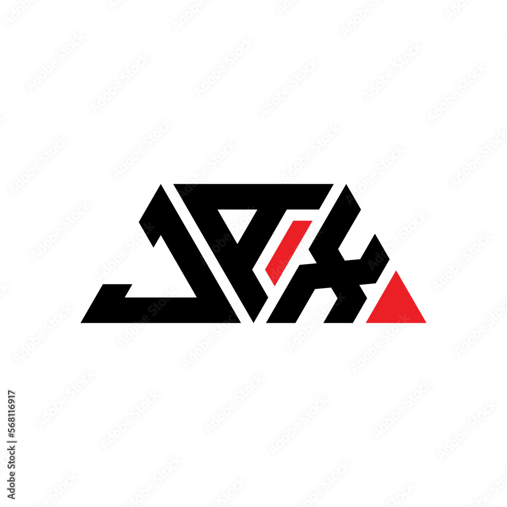 JAX triangle letter logo design with triangle shape. JAX triangle logo ...