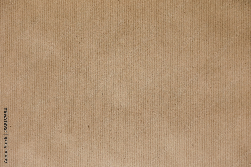 Image of a sustainable DIY brown gift wrapping paper. Kraft corrugated ...