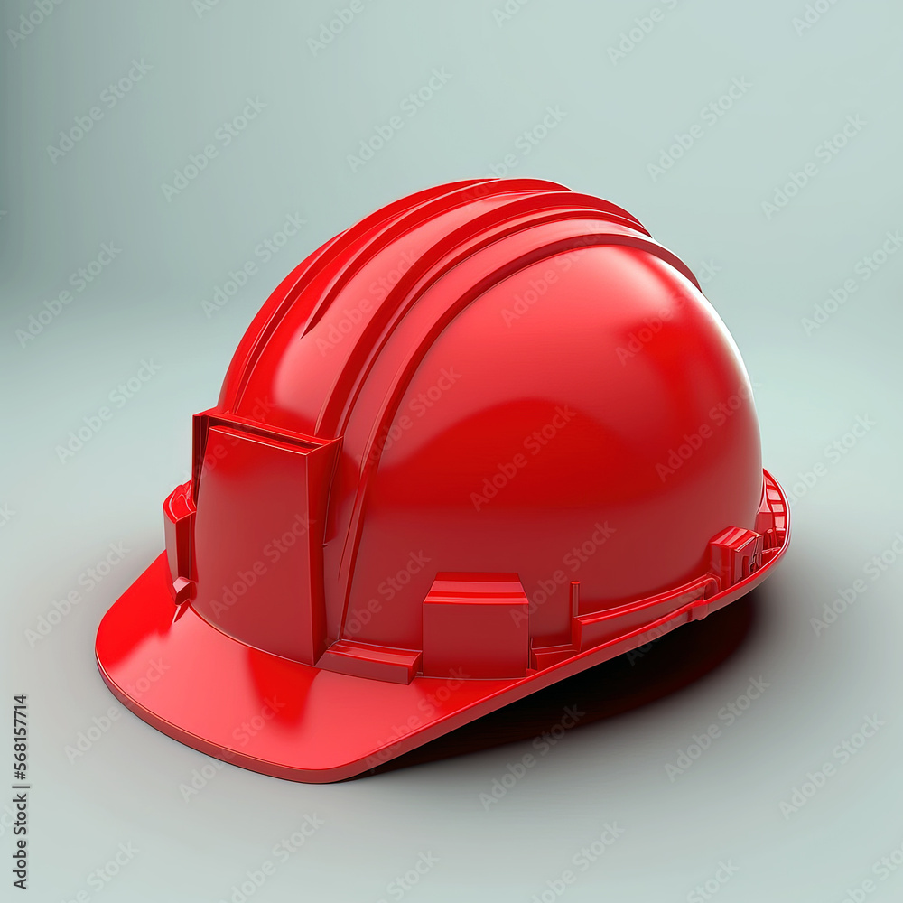 red safety helmet- Created with Generative AI Technology Stock ...