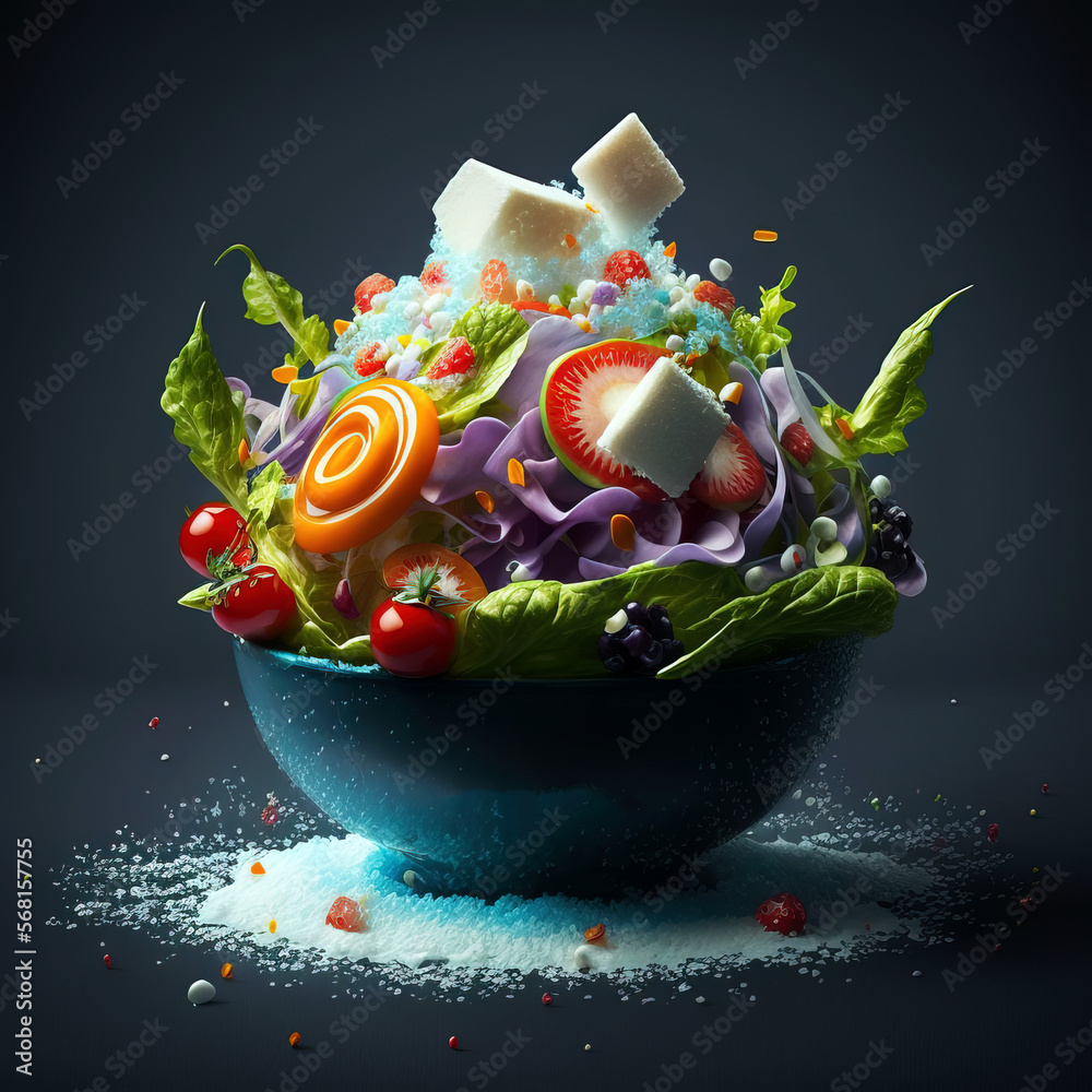 Various healthy food dishes - Created with Generative AI Technology ...