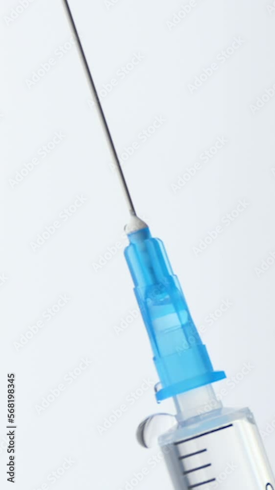 Vertical Screen: Medication drug needle syringe drug,medical concept ...