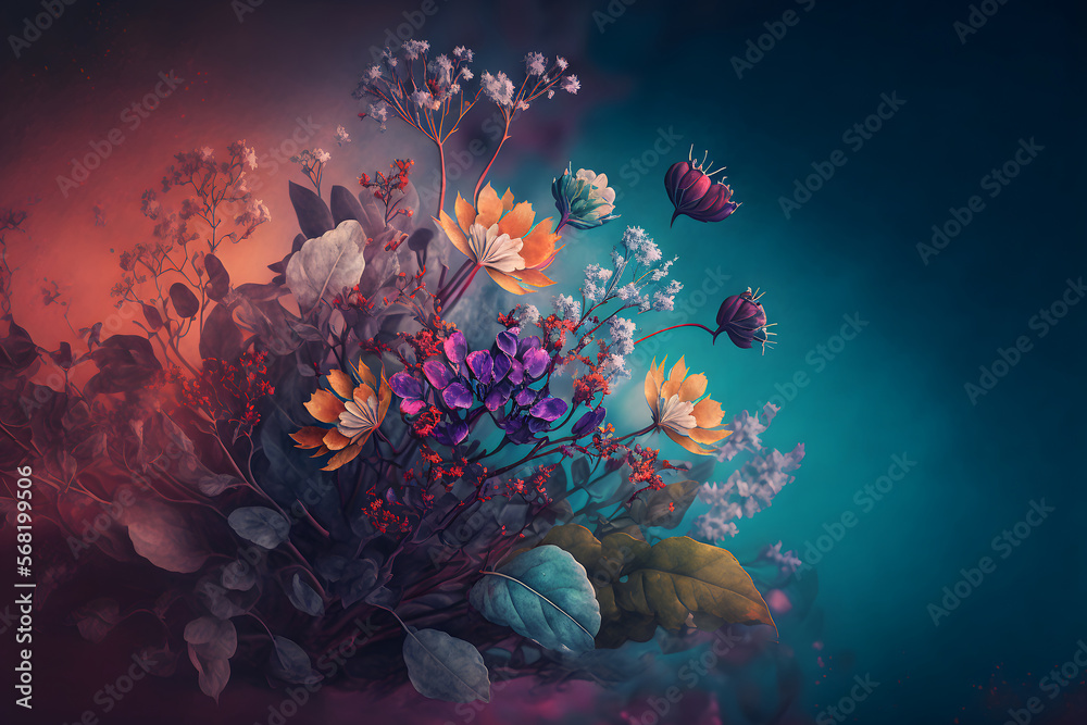 Flower composition, colorful floral background, floral wallpaper or ...