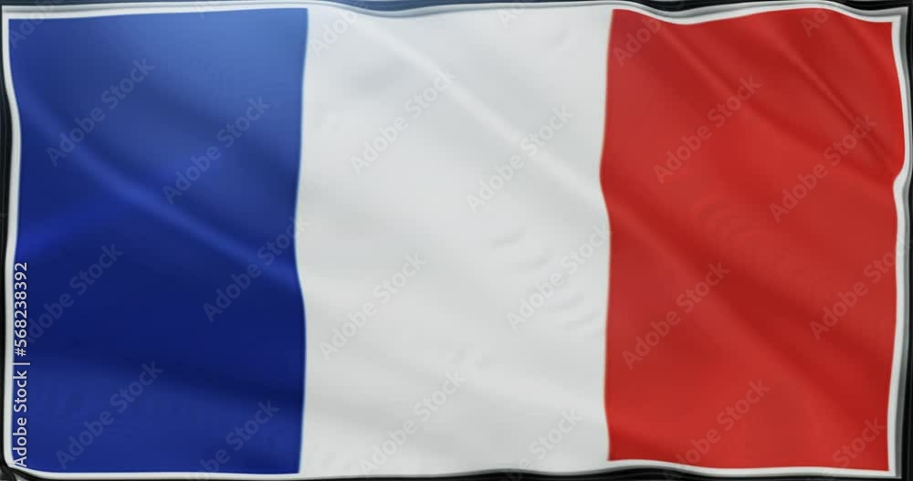 background animation of the france country flag fluttering Stock Video ...