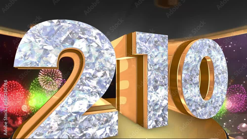 Vidéo Stock 210th anniversary animation in gold and diamonds with ...