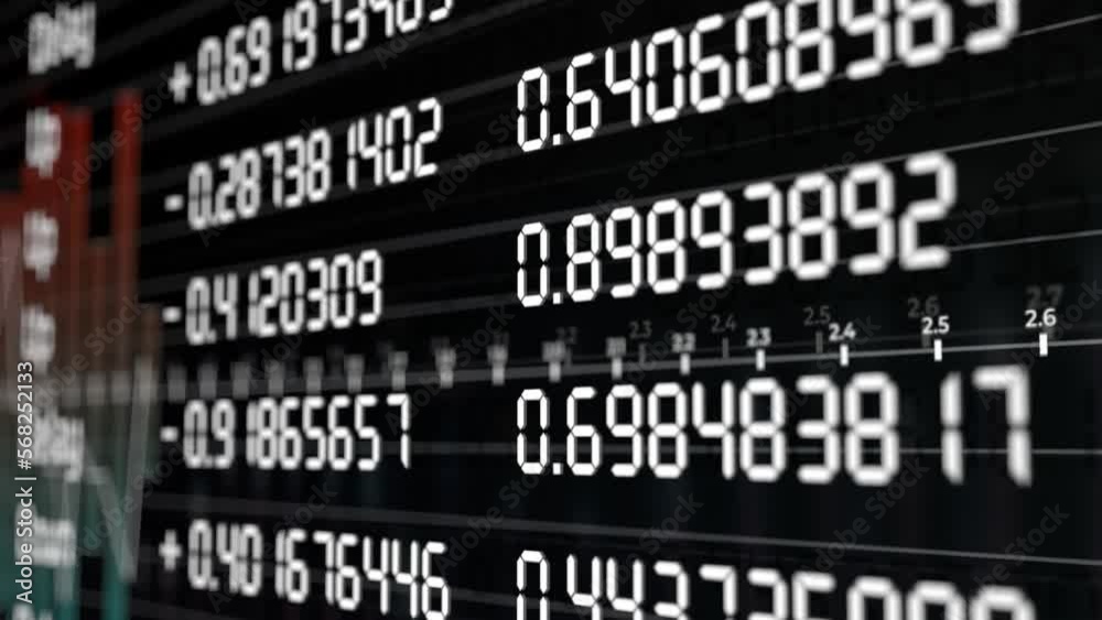 Wideo Stock: stock market tickers. Digital animation of stock market ...