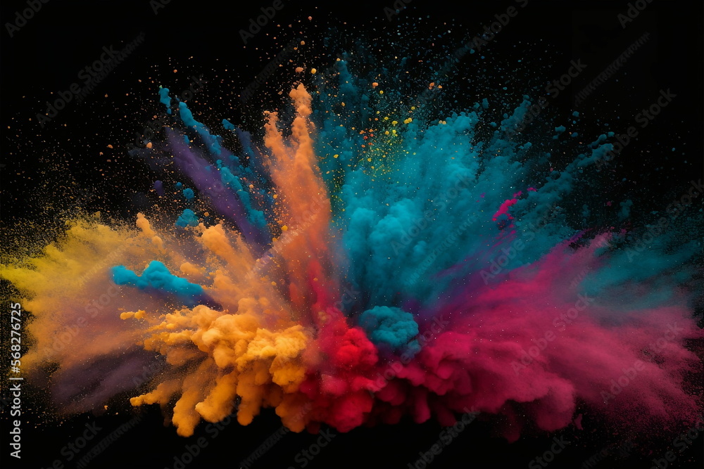 Bunter Hintergrund, Farbenfrohes Bild mit einer bunten Farbenvielfalt ...