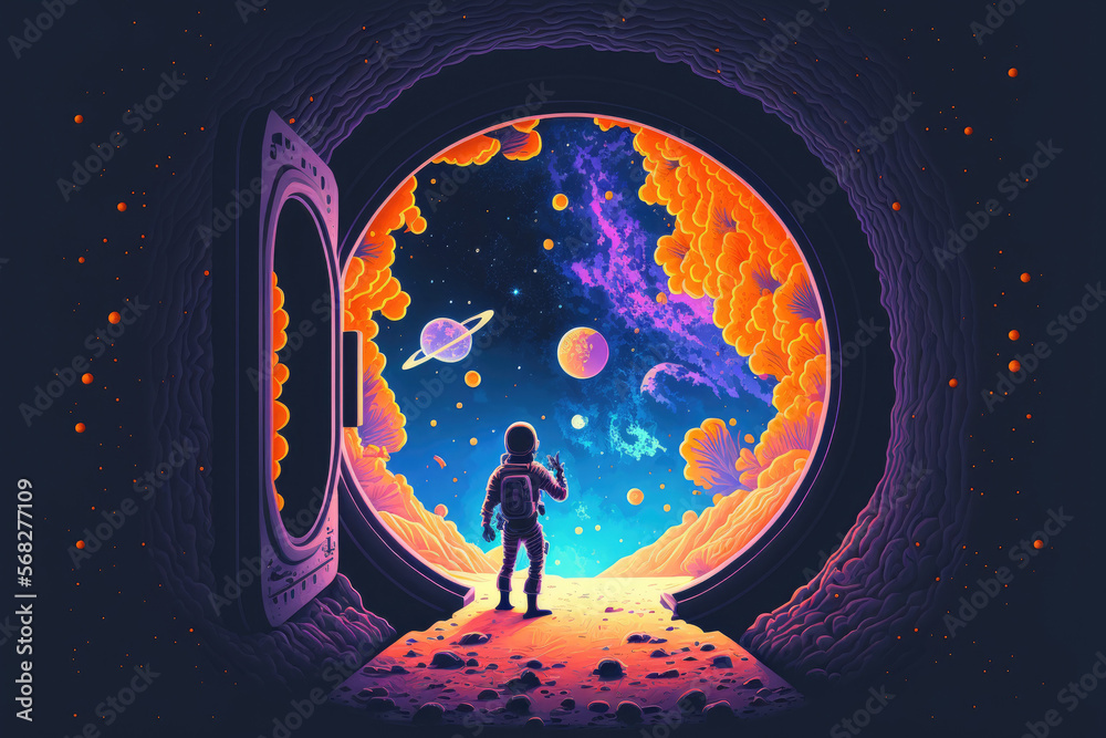 New worlds of galaxies are discovered by an astronaut and cosmonaut in a fantastical portal to ...