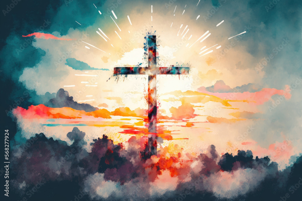 blurry abstract background Painting in watercolor depicting a ...