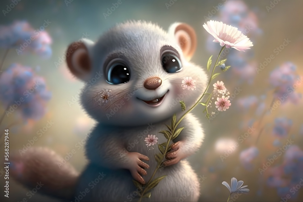 baby animal created using Generative AI Technology Stock Illustration ...