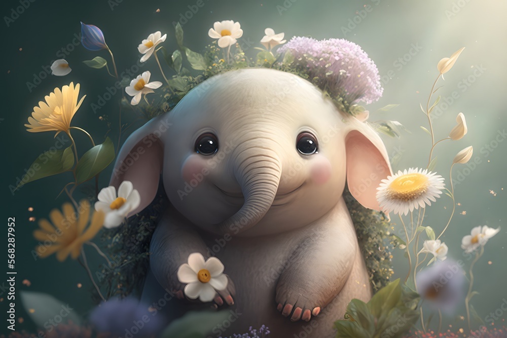 baby animal created using Generative AI Technology Stock Illustration ...