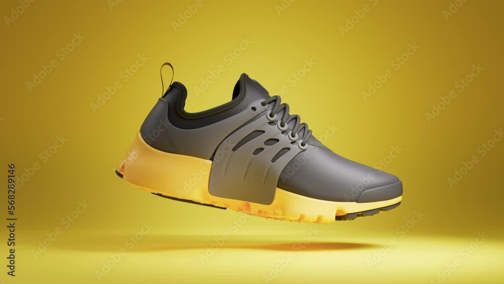 Dynamic lighting in a concept turnaround product presentation shoe. 3D ...