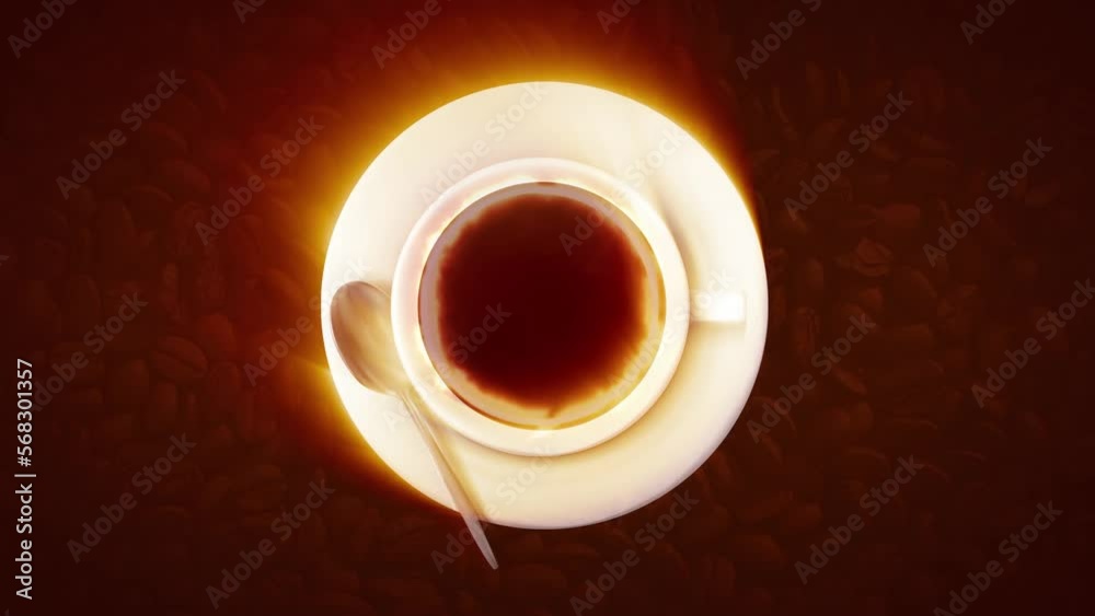 Motion graphics video ad background for Coffee shop, Animated coffee ...