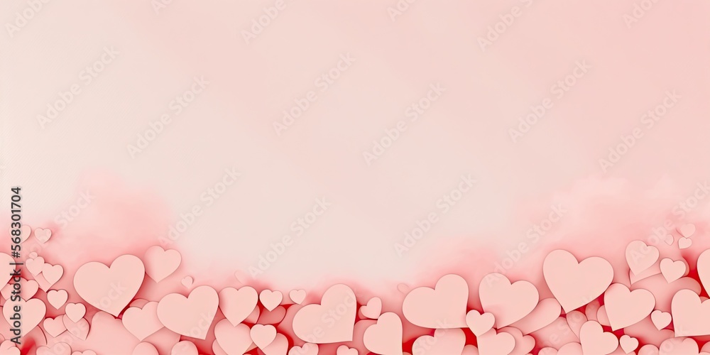 Baby pink background with lots of small heart spread all around ...