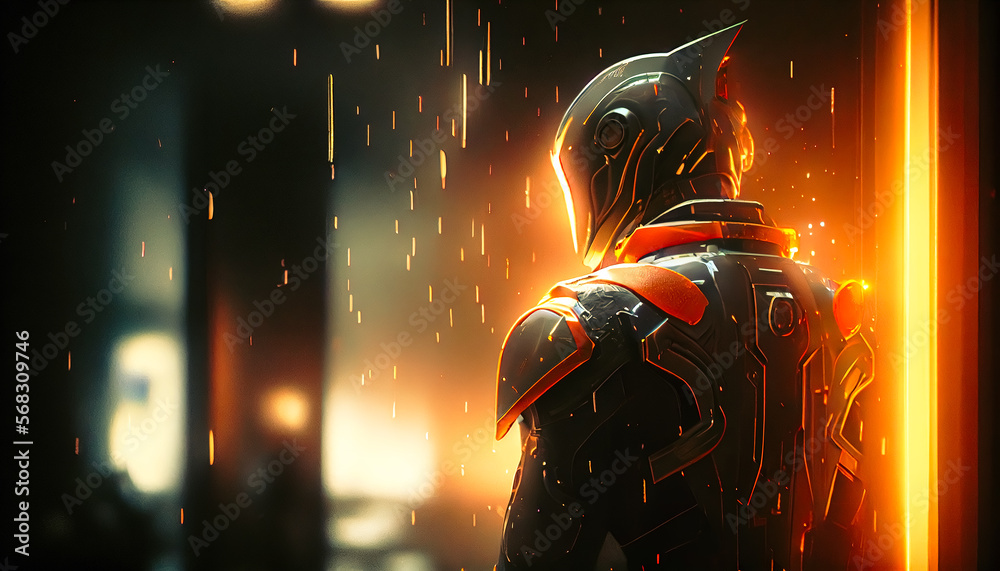 Astride the Cosmos A Man in a Spacesuit Standing in Front of a ...