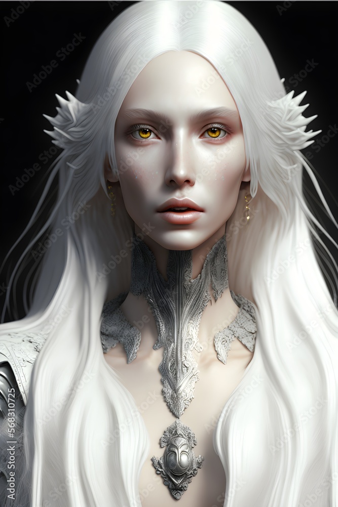 porcelain cyborg goddess white sculpture face face lacquered surface ...