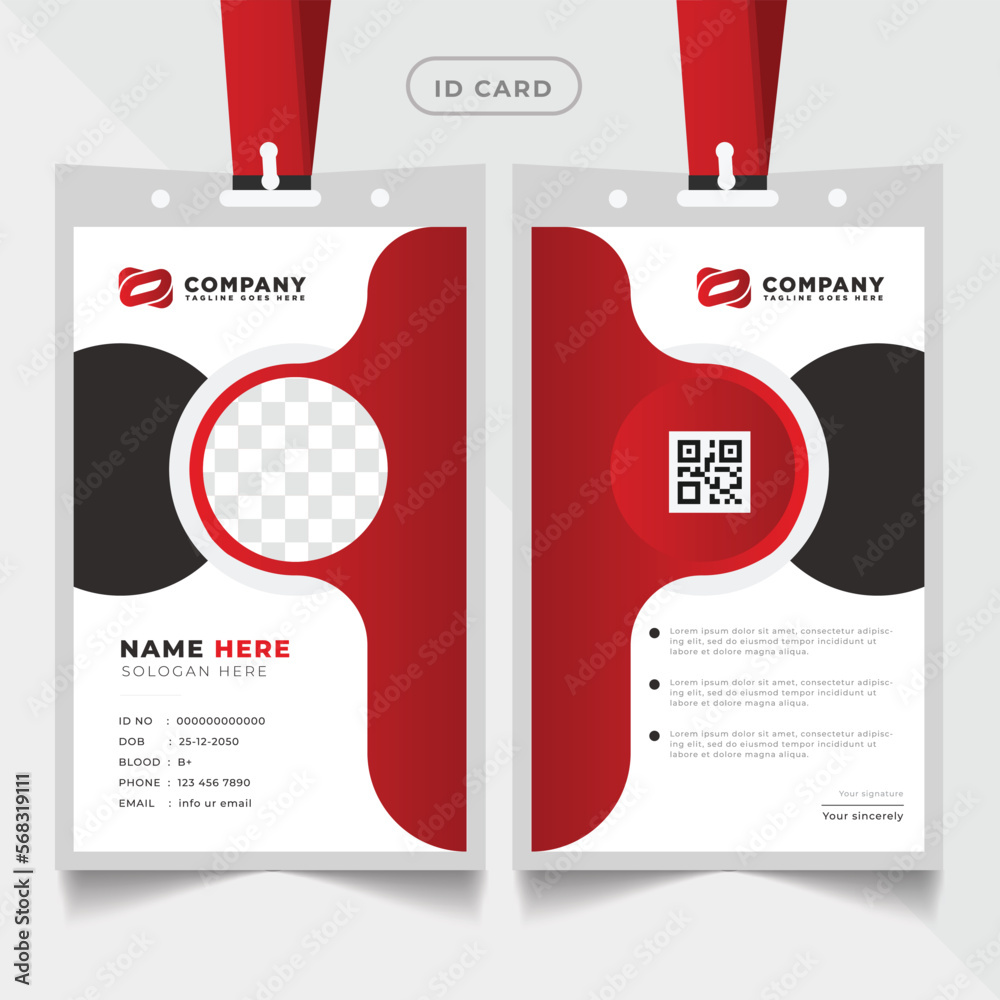 Corporate Id card design with Modern Identity Card Template. Id card ...