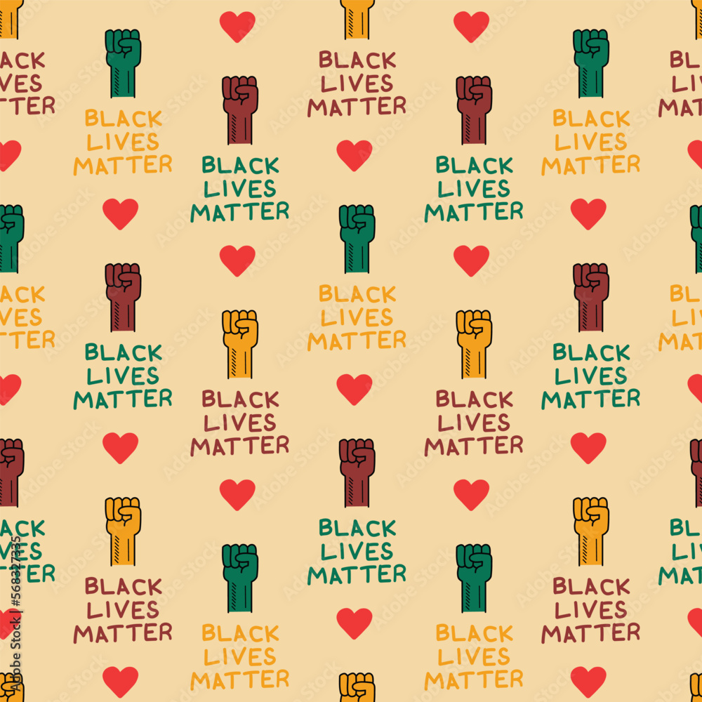 Black lives matter vector repeat pattern background design Stock Vector ...
