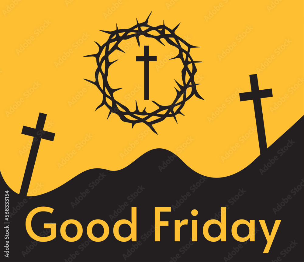 Good Friday banner and Poster. Good Friday is a Christian holiday ...