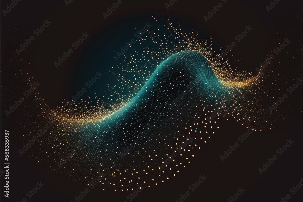 abstract, digital, dust, wave, particles, futuristic, point, cloud ...