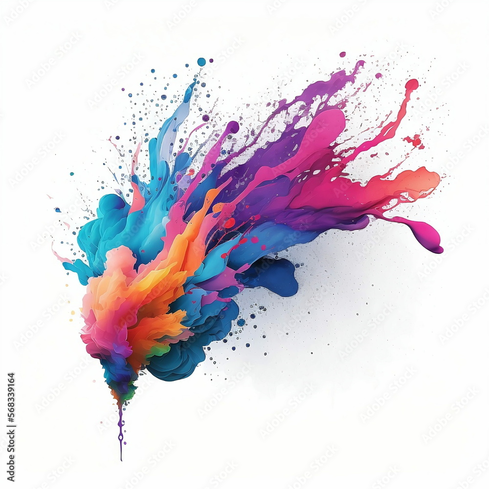 illustration of abstract colorful background for color festival of ...