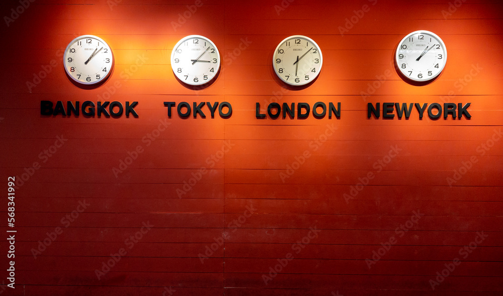 difference clock time zone in multi metropolis ; difference country on ...