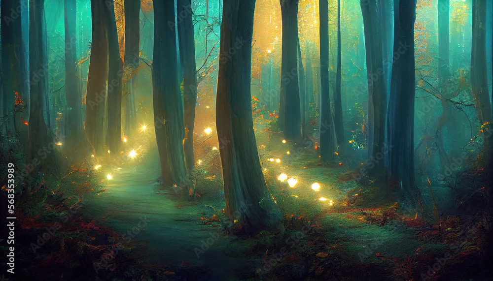 Dark Enchanted Forest Wallpaper