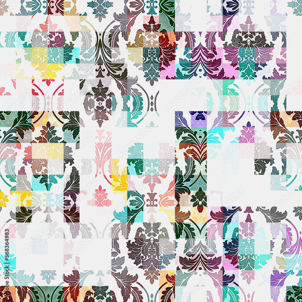 05 01 2023 Abstract art with Paisley hard graphical surface pattern ...