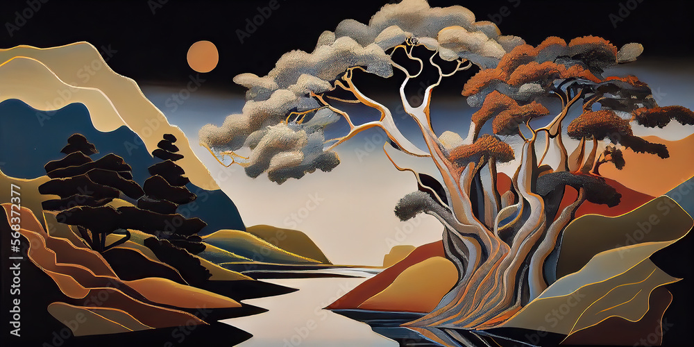 Seasons in the Mountains: A Surrealist, Cubist, Impressionist Landscape ...