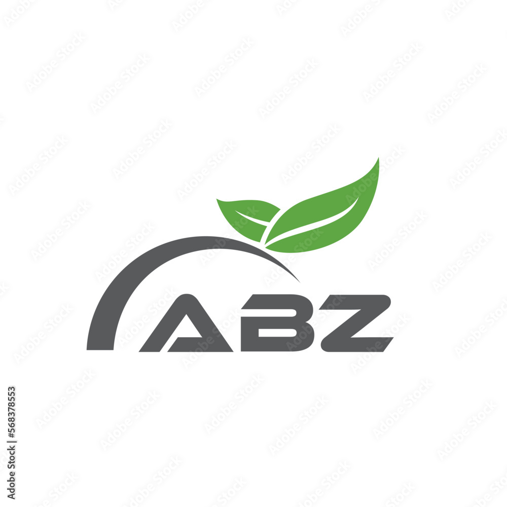 ABZ letter nature logo design on white background. ABZ creative ...
