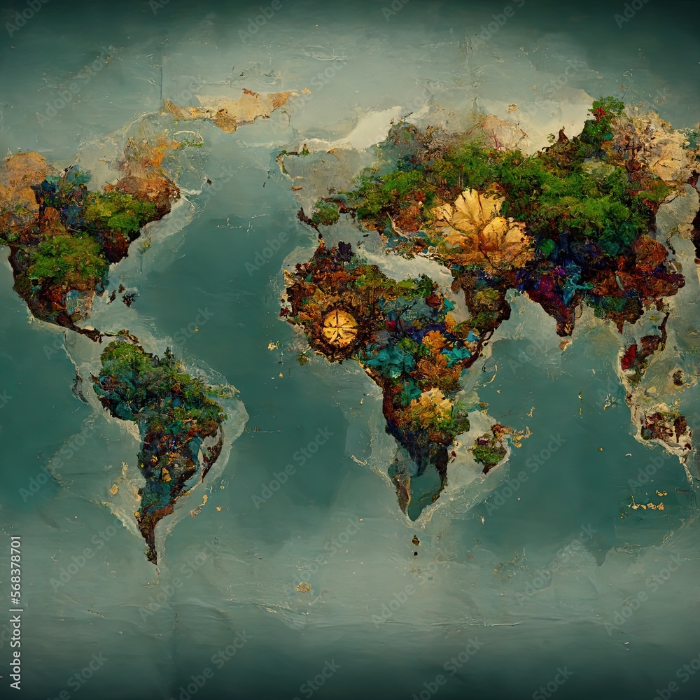 The Rainbow Atlas A Map of Colors Stock Illustration | Adobe Stock