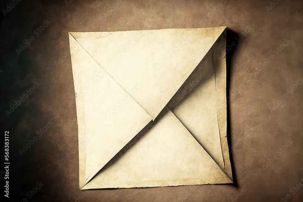 Square Grunge Folded Paper Texture. Authentic Folded and Distressed ...