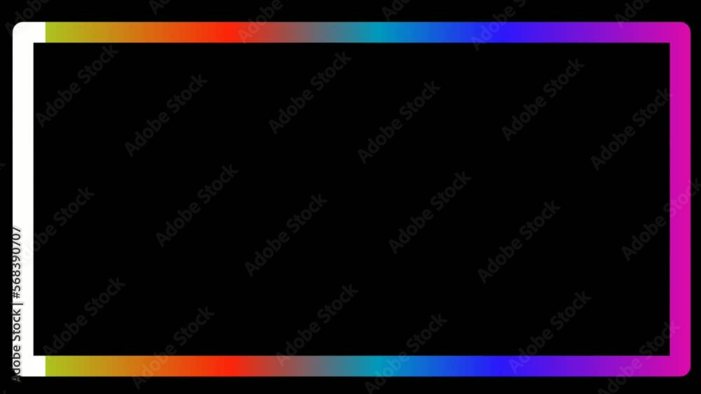 Animated colorful neon glowing frame background. Colorful laser show ...