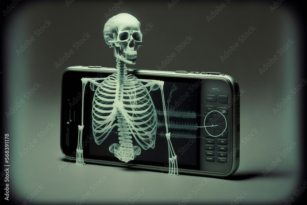Illustrazione Stock Human x-ray style. X-ray of Raw whole skull human ...