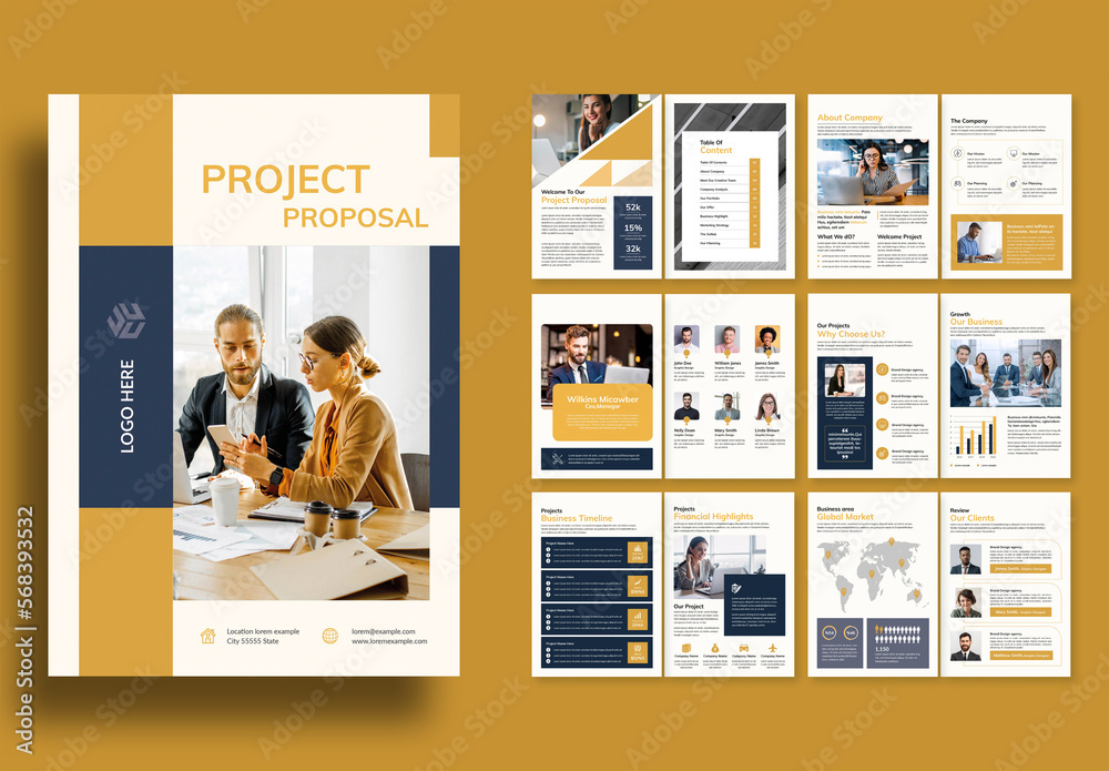 Project Proposal Stock Template | Adobe Stock