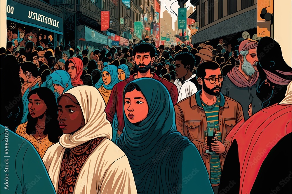 diverse group of people from different cultures and backgrounds ...