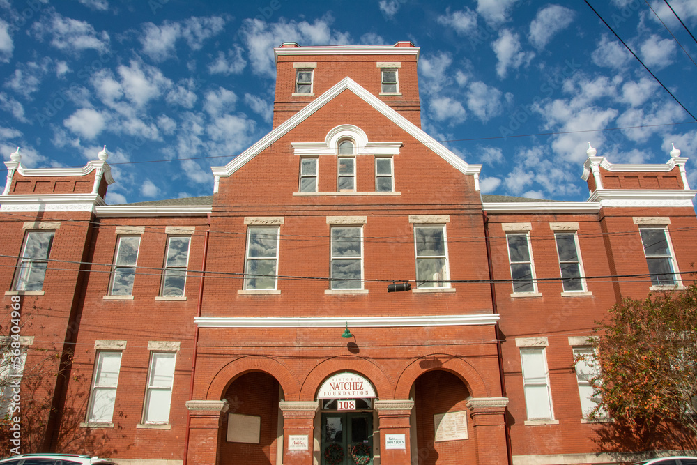Natchez, USA – December 2, 2022 - Natchez Institute built in 1901, the ...