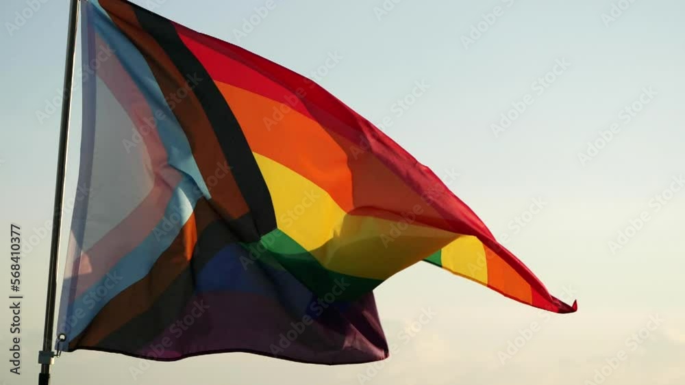Transgender and Queer (LGBT) Pride Flags Flying. LGBTQ, Bisexual ...