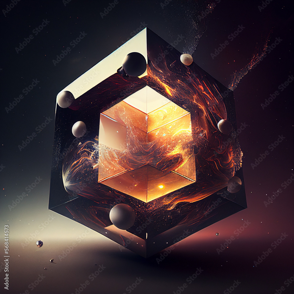 The 4th Dimension Unveiled: An Artistic Cube Design - Generated by AI ...