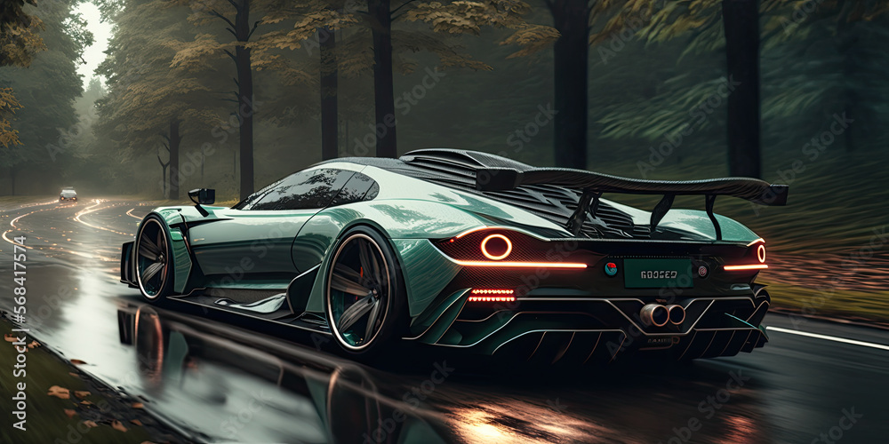 Sport Luxury Cars: Action Shot with Ray Tracing RTX - Generative AI ...