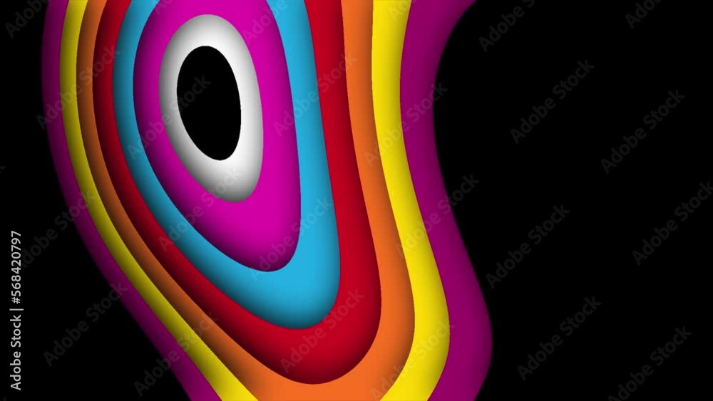 Vidéo Stock Multicolor Gradient Shape Animation On black Background ... Vidéo Stock Multicolor Gradient Shape Animation On black Background ...