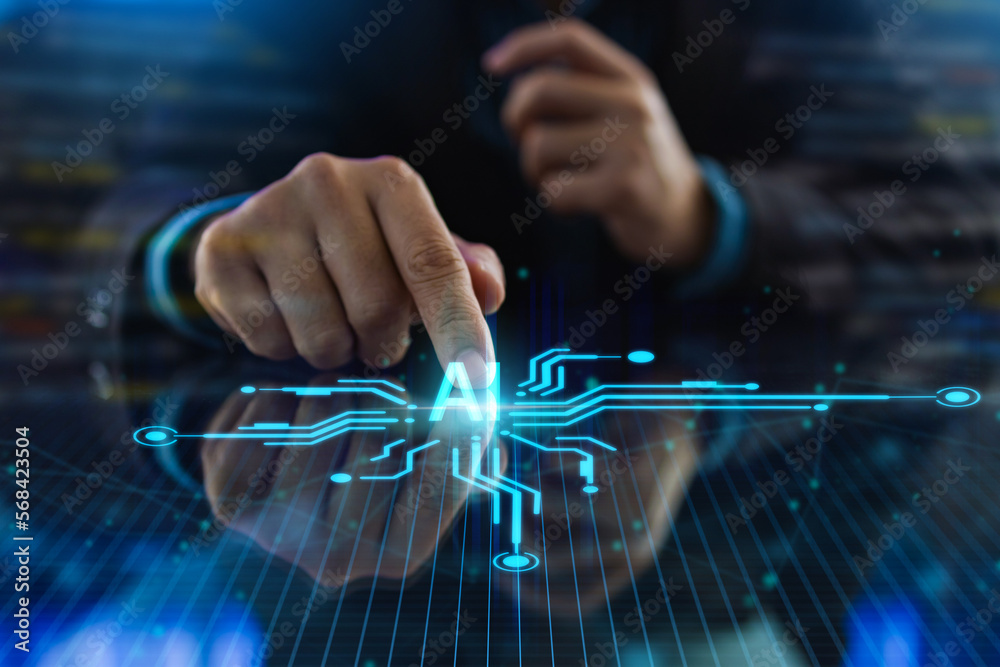 AI or Artificial Intelligence machine learning from big data, Internet ...