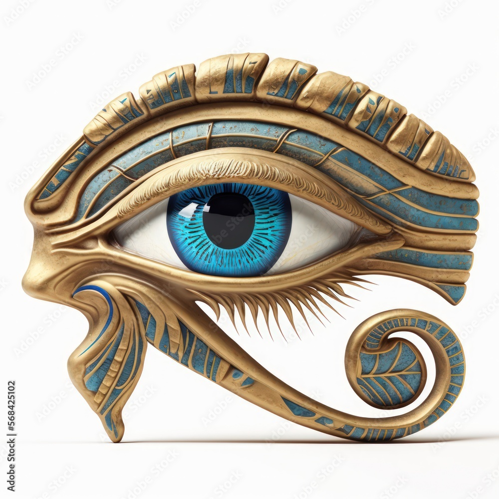 Poster Detailed illustration of Egyptian religious eye of Horus wedjat ...