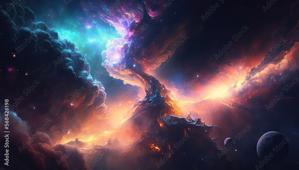 Stunning realistic wallpaper of a Deep space, starry, astrophotography ...
