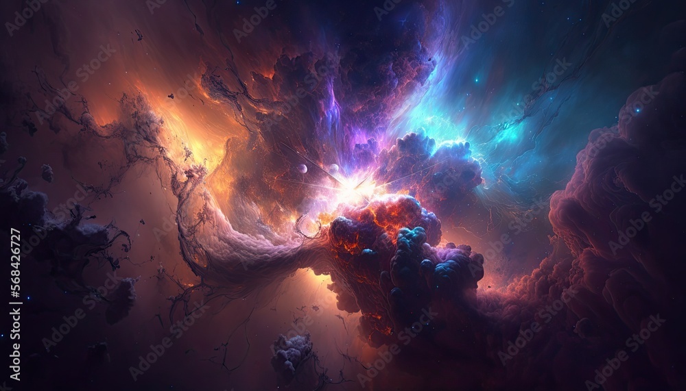 Stunning realistic wallpaper of a Nebula. Deep space, starry ...