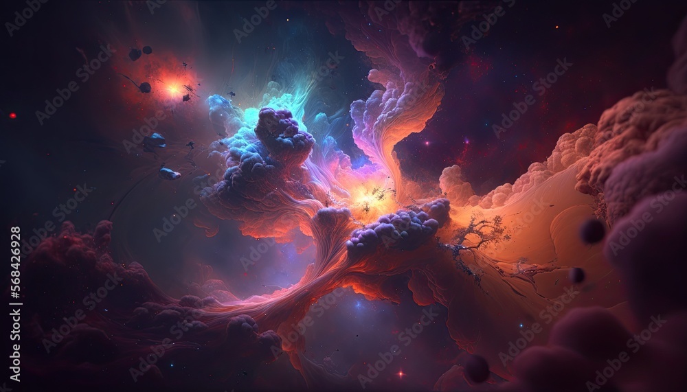Stunning realistic wallpaper of a Nebula. Deep space, starry ...