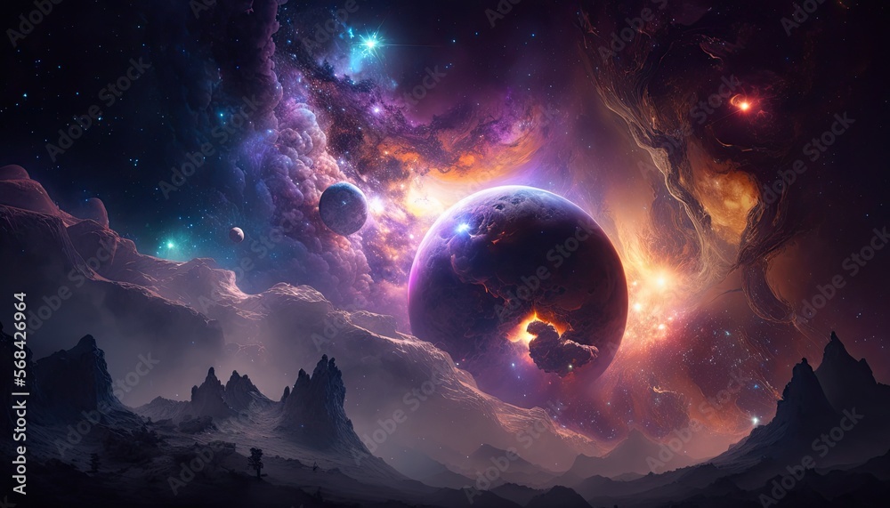 Stunning realistic wallpaper of a Deep space, starry, astrophotography ...