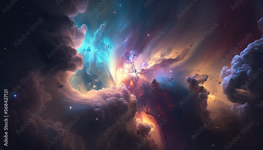 Stunning realistic wallpaper of a Nebula. Deep space, starry ...