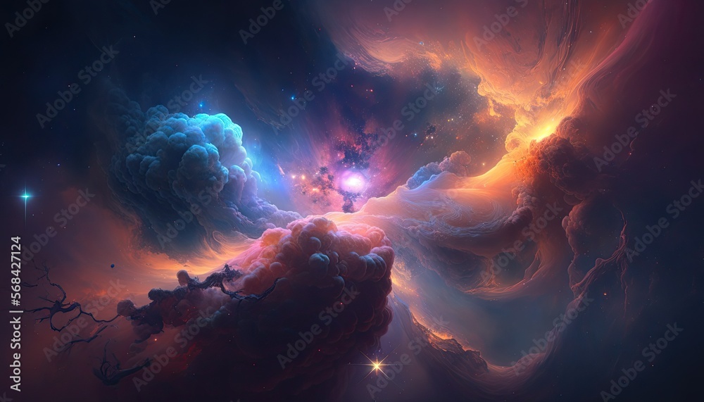 Stunning realistic wallpaper of a Nebula. Deep space, starry ...