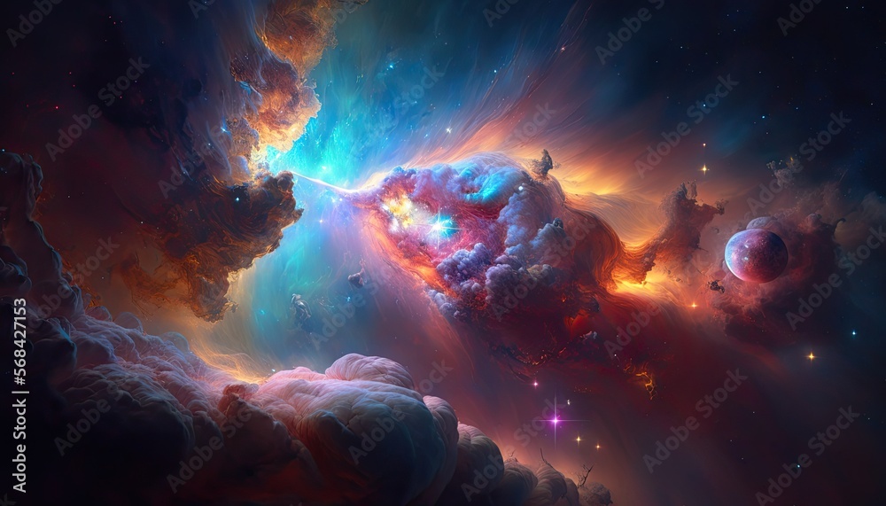 Stunning realistic wallpaper of a Nebula. Deep space, starry ...